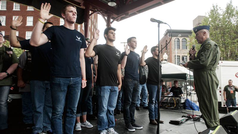 Rally hosts tribute to military | The Tribune