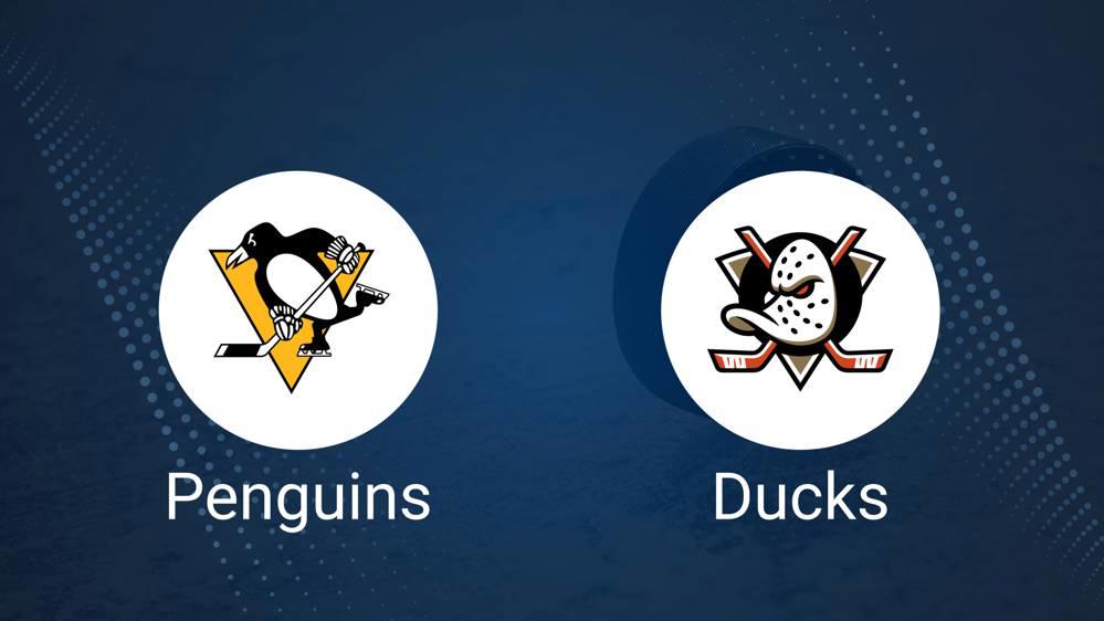 Where to Watch Pittsburgh Penguins vs. Anaheim Ducks on TV or Streaming ...